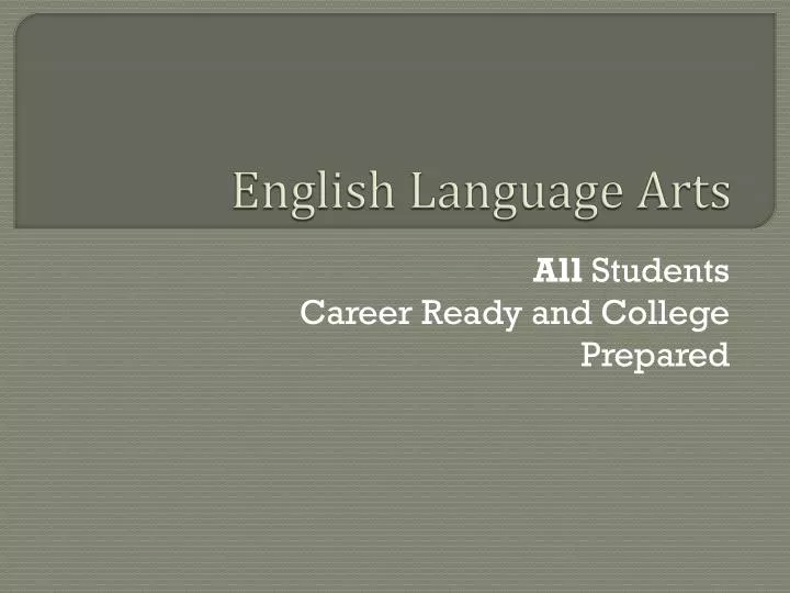 PPT - English Language Arts PowerPoint Presentation, free download - ID ...
