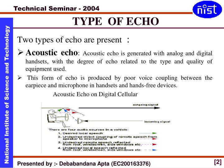 PPT - “ECHO CANCELLATION” PowerPoint Presentation - ID:5405260