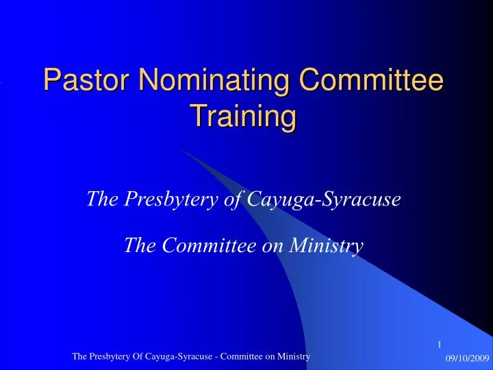 PPT - Pastor Nominating Committee Training PowerPoint Presentation ...