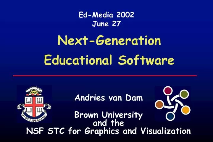 PPT - Next-Generation Educational Software PowerPoint Presentation ...