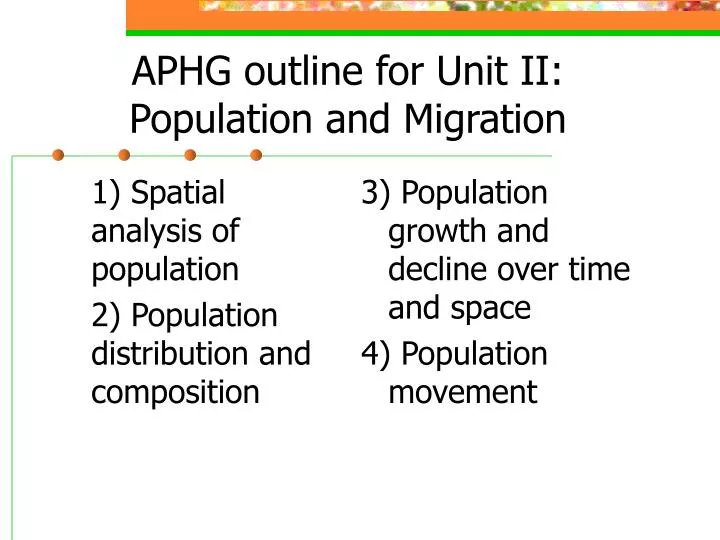 PPT - APHG outline for Unit II: Population and Migration PowerPoint ... PPT - APHG outline for Unit II: Population and Migration PowerPoint ...