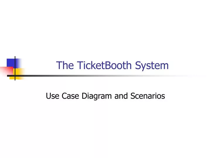 PPT - The TicketBooth System PowerPoint Presentation, free download ...