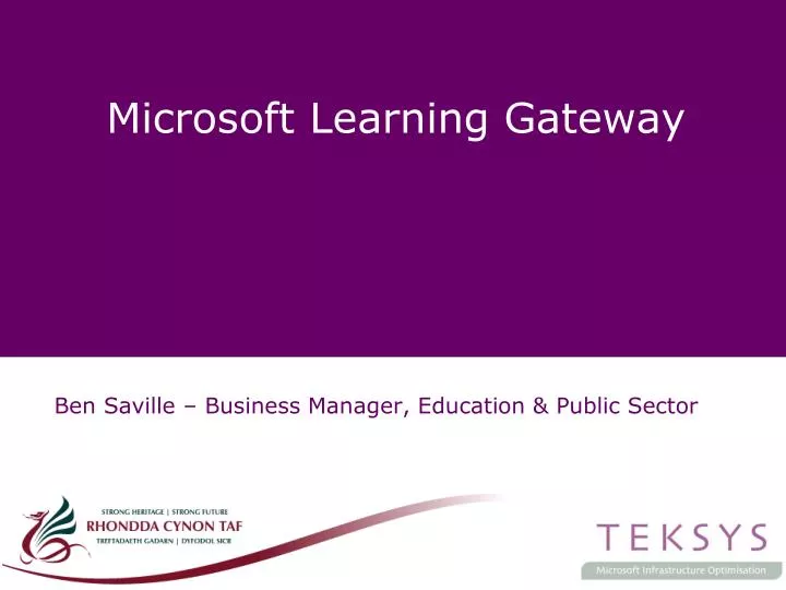 PPT - Microsoft Learning Gateway PowerPoint Presentation, free download ...