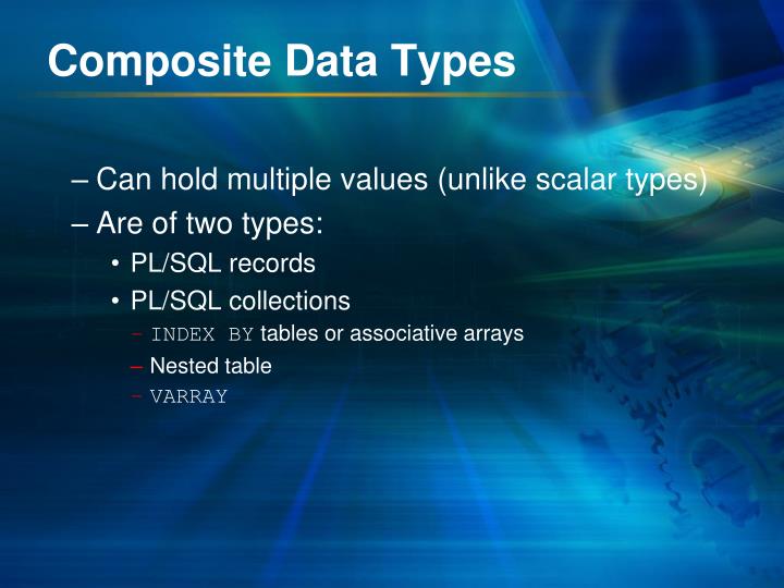 PPT - Working with Composite Data Types PowerPoint Presentation - ID ...