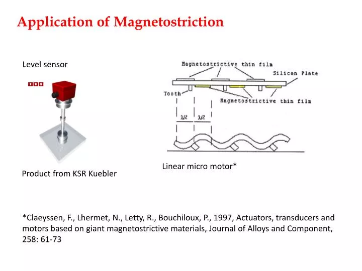 PPT - Application of Magnetostriction PowerPoint Presentation, free ...