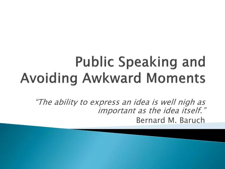 PPT - Public Speaking and Avoiding Awkward Moments PowerPoint ...