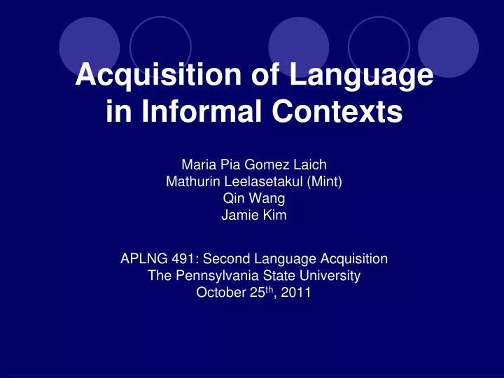 PPT - Three distinct dimensions of language learning beyond the ...