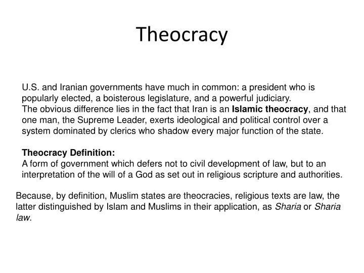 PPT - Theocracy PowerPoint Presentation, free download - ID:5408814
