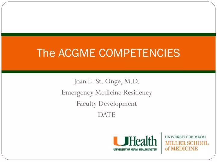 PPT - The ACGME COMPETENCIES PowerPoint Presentation, free download ...