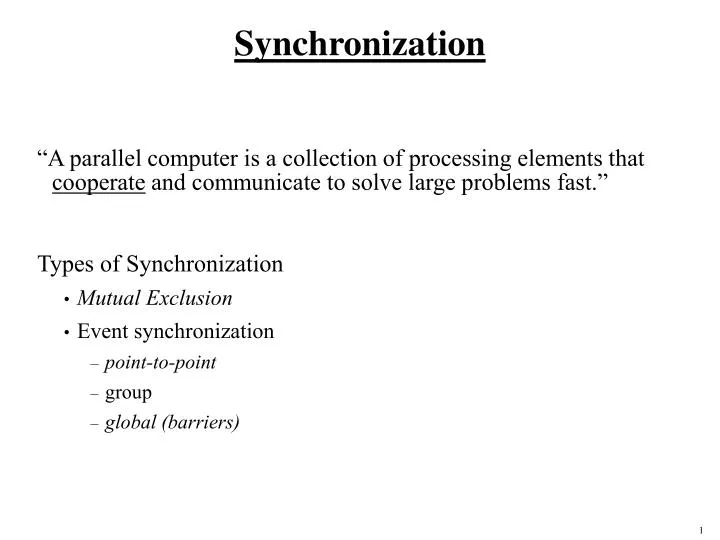 PPT - Synchronization PowerPoint Presentation, free download - ID:5412255 PPT - Synchronization PowerPoint Presentation, free download - ID:5412255
