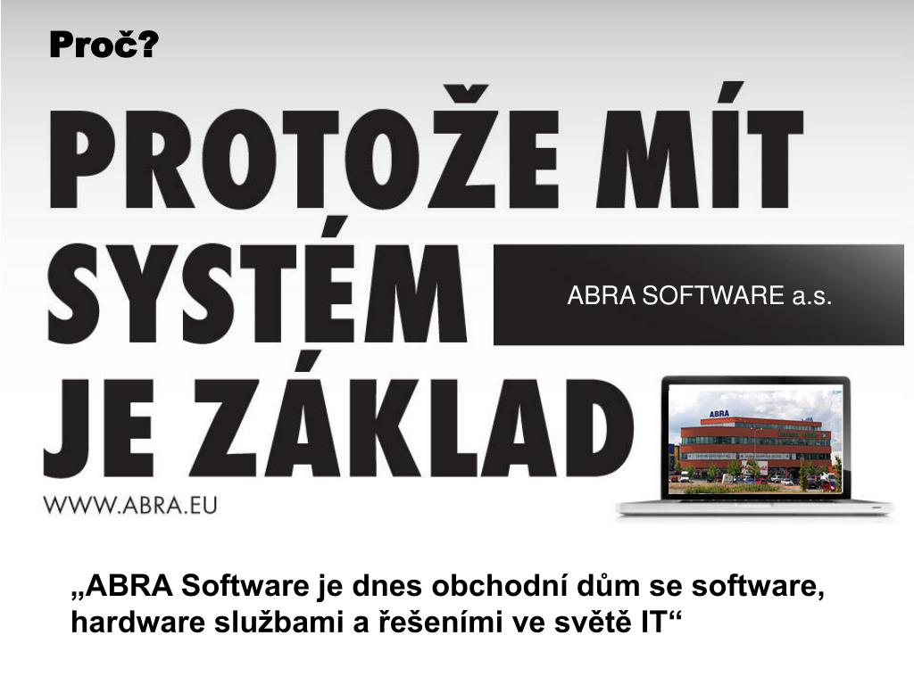 PPT - ABRA je chytré řešení pro rostoucí obchodní sítě PowerPoint ...