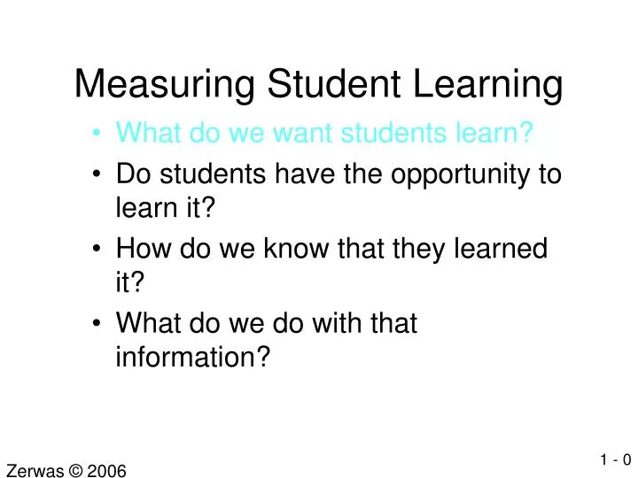 PPT - Measuring Student Learning PowerPoint Presentation, free download ...