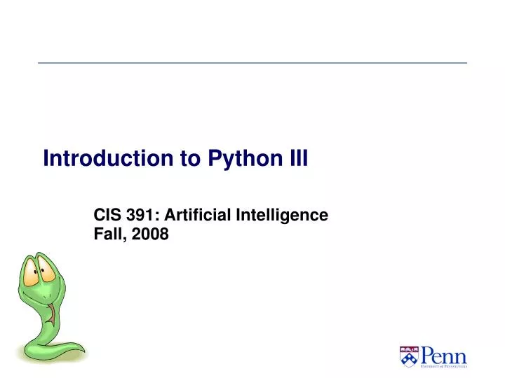 PPT - Introduction to Python III PowerPoint Presentation, free download ...