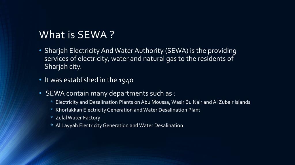 PPT - SHARJAH ELECTRICITY & WATER AUTHORITY PowerPoint Presentation ...