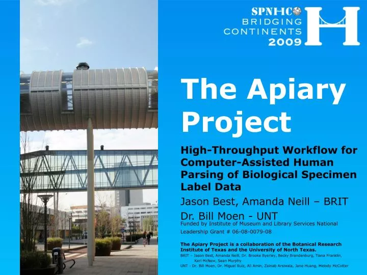 PPT - The Apiary Project PowerPoint Presentation, free download - ID:5413385