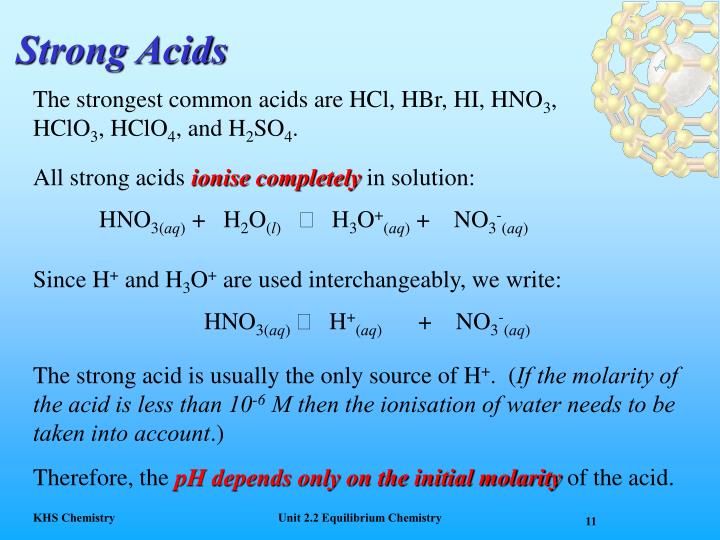Chemical Equation For The Acid Ionization Of Hydrochloric Hcl In Water ...