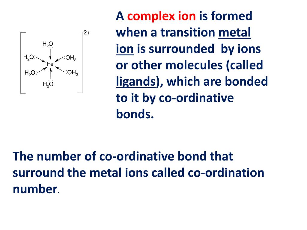 Ppt Complex Formation And The Shape Of Complex Ions Powerpoint