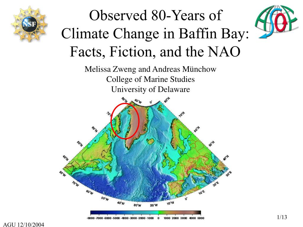 PPT - Observed 80-Years of Climate Change in Baffin Bay: Facts, Fiction ...
