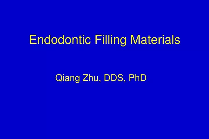 PPT - Endodontic Filling Materials PowerPoint Presentation, free ...