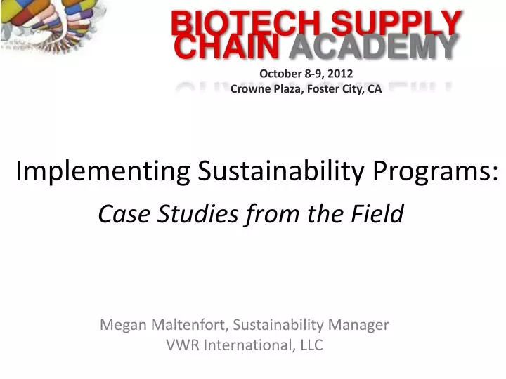 PPT - Implementing Sustainability Programs: PowerPoint Presentation ...