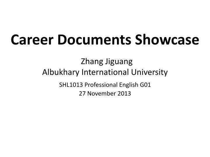 PPT - Career Documents Showcase PowerPoint Presentation, free download ...