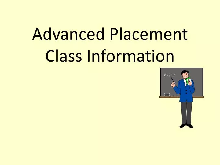 PPT - Advanced Placement Class Information PowerPoint Presentation ...
