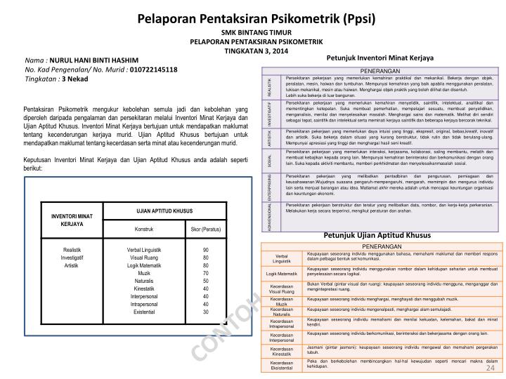 PPT - Pentaksiran Psikometrik PPsi PowerPoint Presentation - ID:5416679