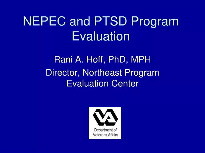 PPT - NEPEC and PTSD Program Evaluation PowerPoint Presentation, free ...