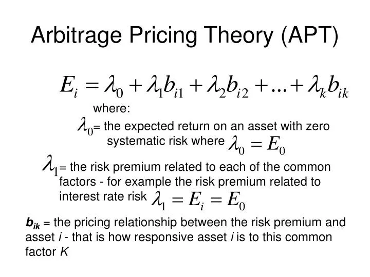 PPT - Arbitrage Pricing Theory (APT) PowerPoint Presentation, free ...
