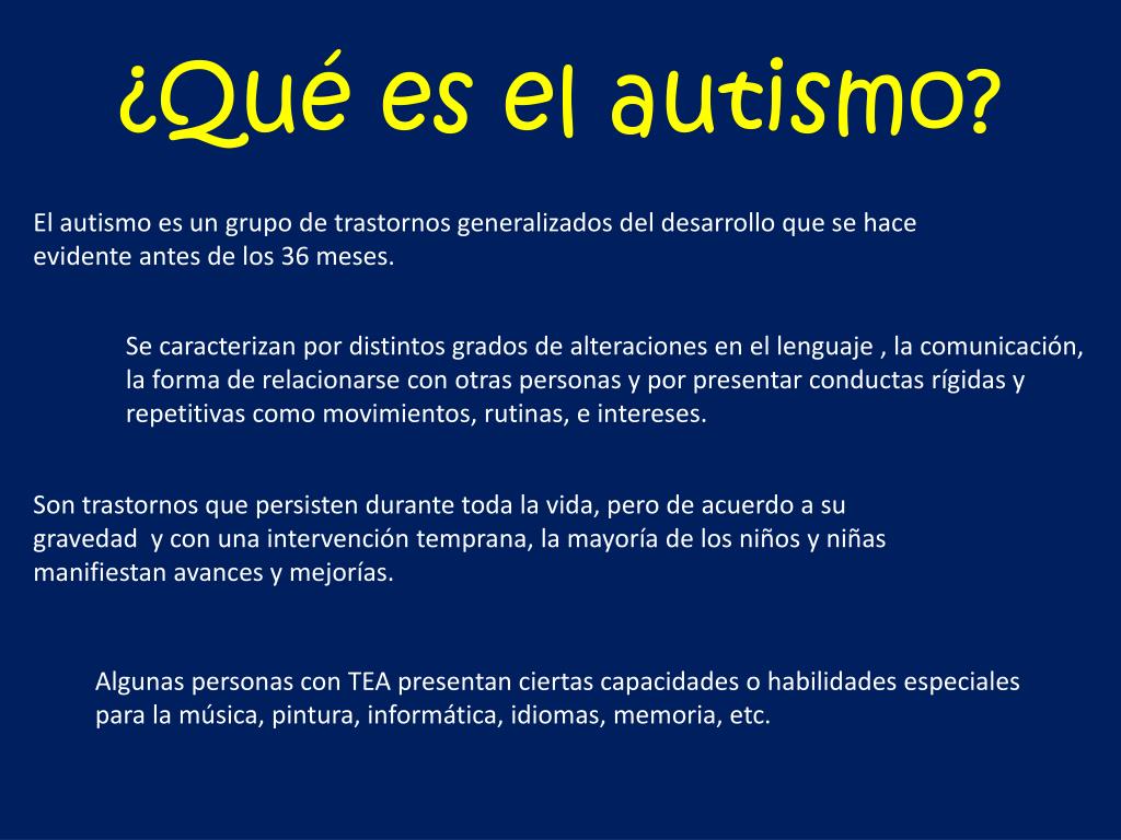 Ppt ¿qué Es El Autismo Powerpoint Presentation Free Download Id5417169