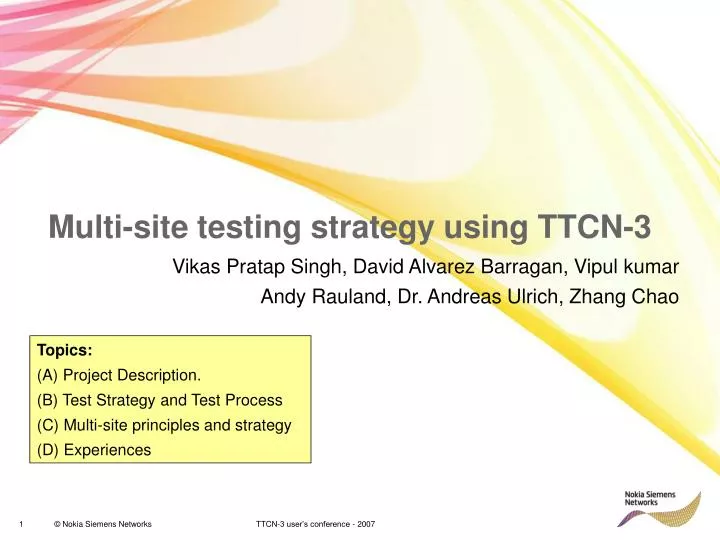 PPT - Multi-site testing strategy using TTCN-3 PowerPoint Presentation ...