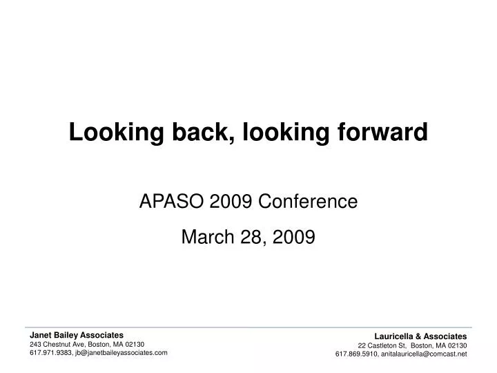 PPT - Looking back, looking forward PowerPoint Presentation, free ...