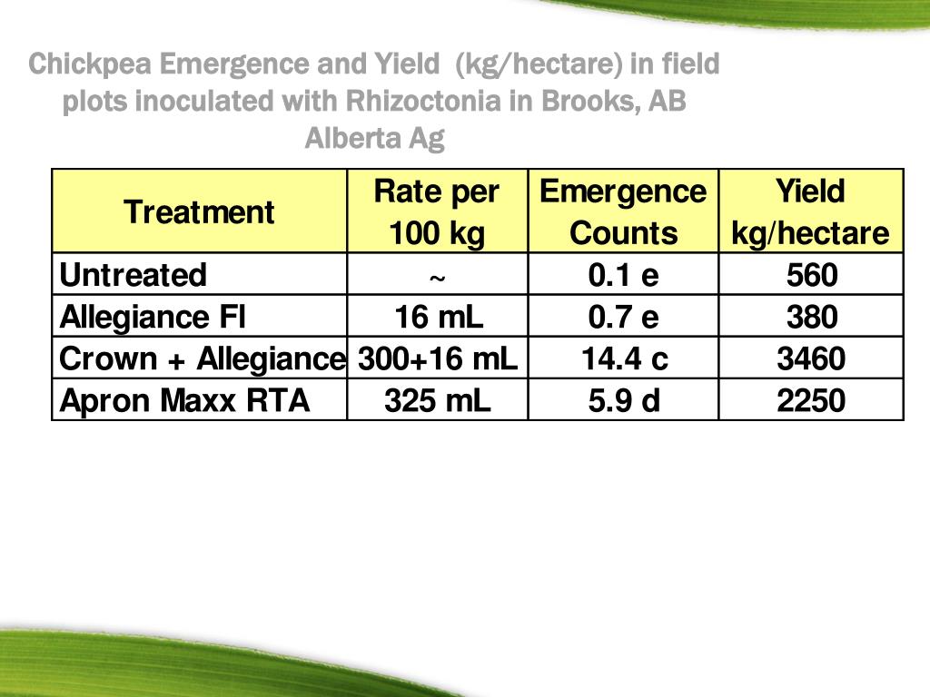 PPT - VITAFLO 280, CROWN AND THIRAM Disease Control Pulse Crops ...
