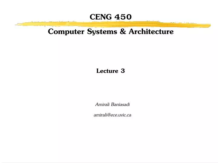 Ppt Ceng 450 Computer Systems And Architecture Lecture 3 Powerpoint 9469
