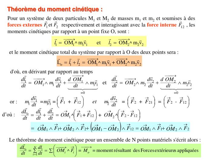 PPT - Moment d’une force, théorème du moment cinétique PowerPoint ...