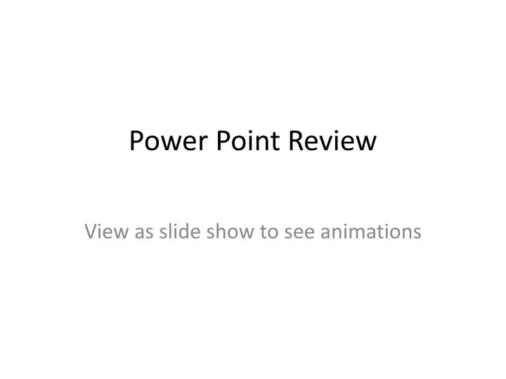 PPT - Power Point Review PowerPoint Presentation, free download - ID ...