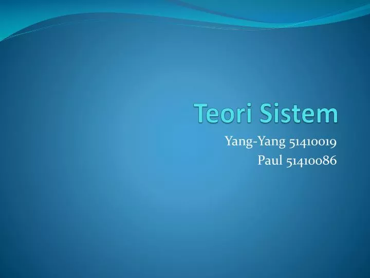 PPT - Teori Sistem PowerPoint Presentation, free download - ID:5421186