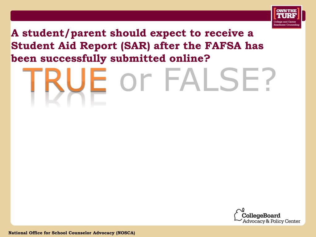 PPT - The National Office for School Counselor Advocacy (NOSCA) College ...