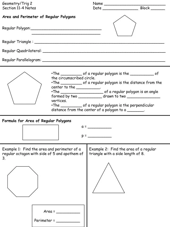 PPT - Geometry/Trig 2 Name __________________________ PowerPoint ...
