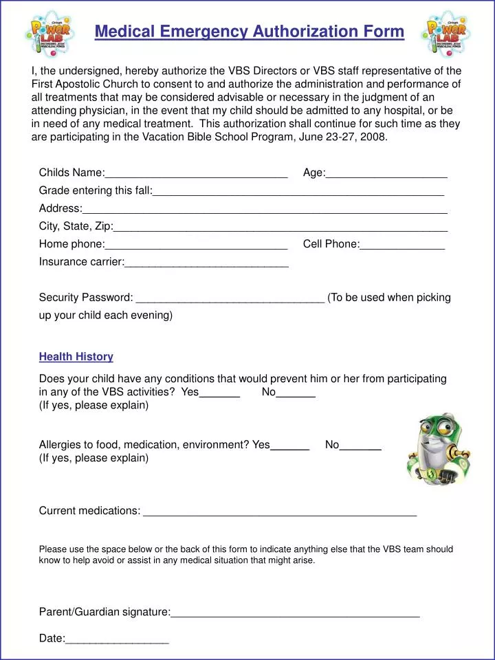 PPT - Medical Emergency Authorization Form PowerPoint Presentation ...