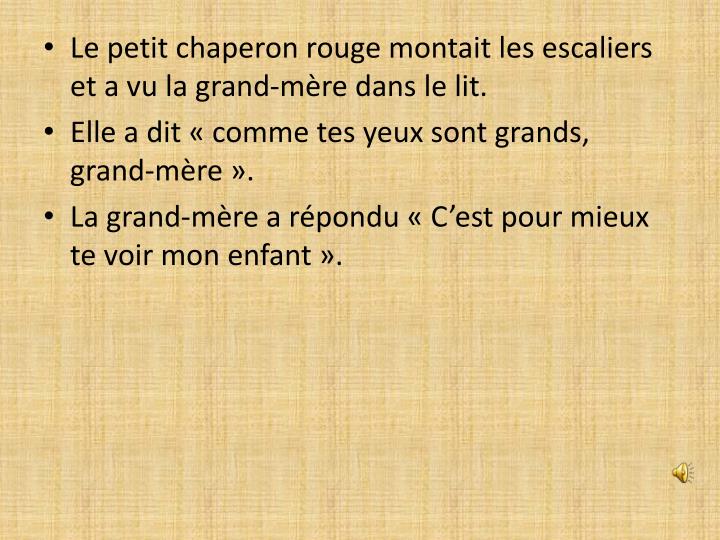 PPT - Le Petit Chaperon Rouge PowerPoint Presentation - ID:5422773