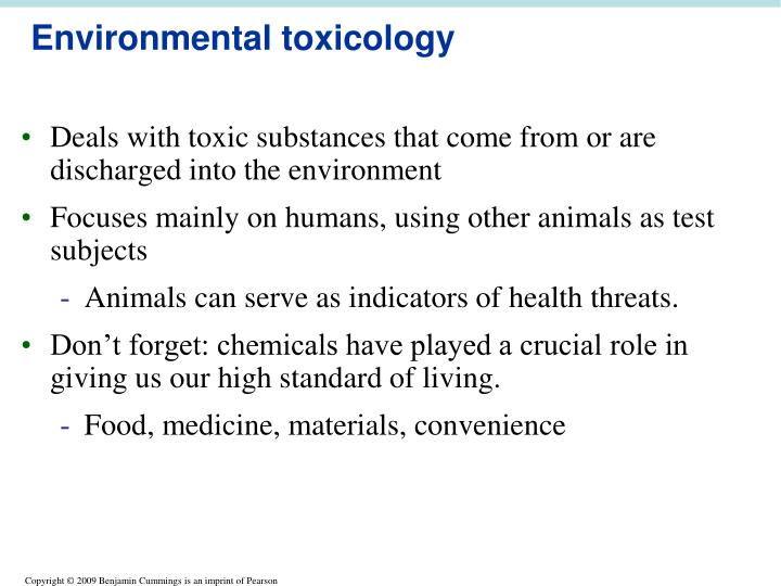 PPT - Chapter 10 Environmental Health and Toxicology PowerPoint ...