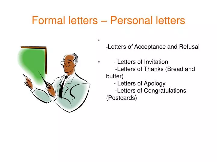 PPT - Formal letters – Personal letters PowerPoint Presentation, free ...