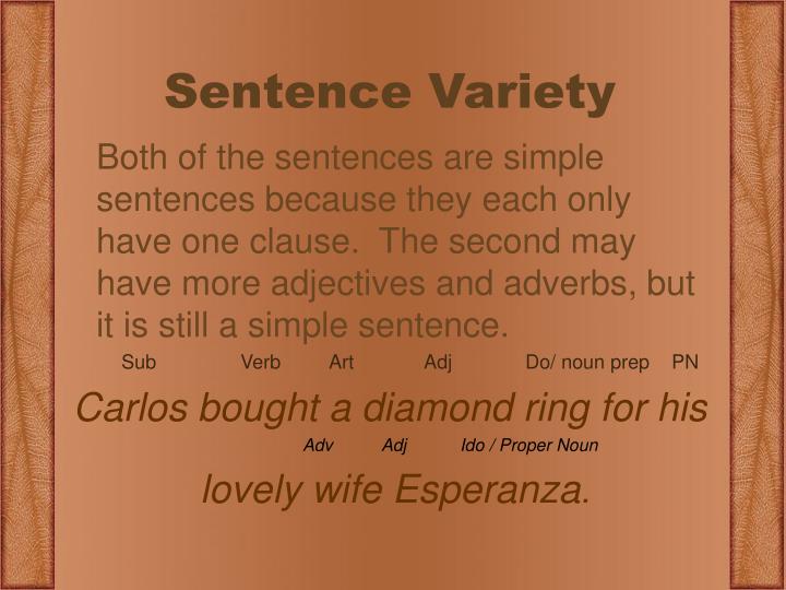 PPT - Sentence Variety PowerPoint Presentation - ID:5423822