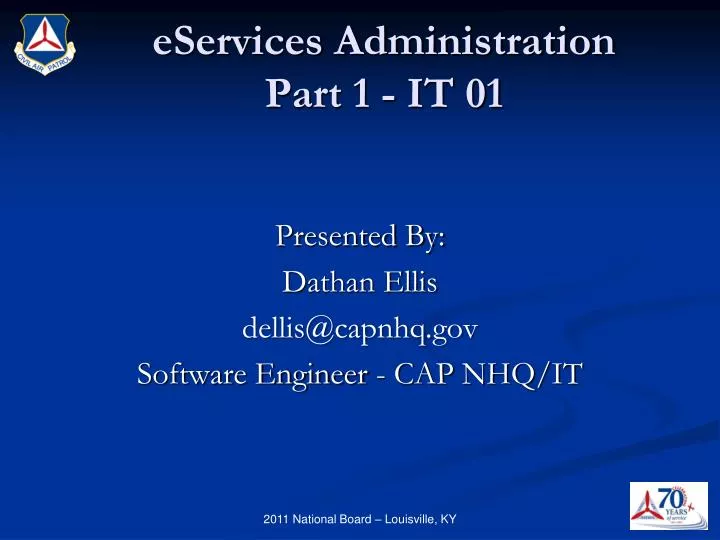 PPT - eServices Administration Part 1 - IT 01 PowerPoint Presentation ...