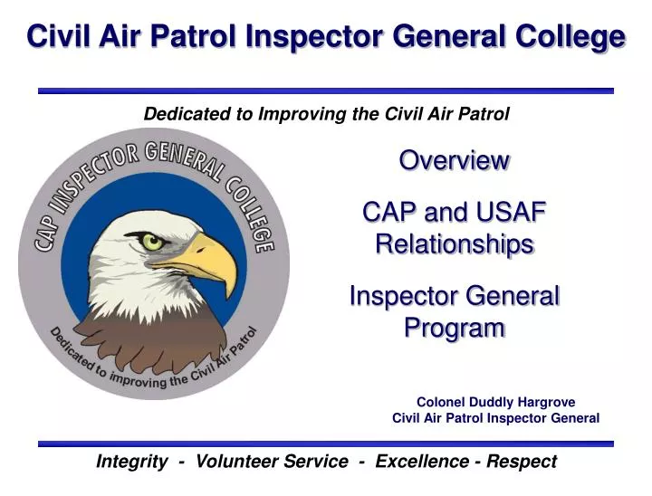PPT - Civil Air Patrol Inspector General College PowerPoint ...
