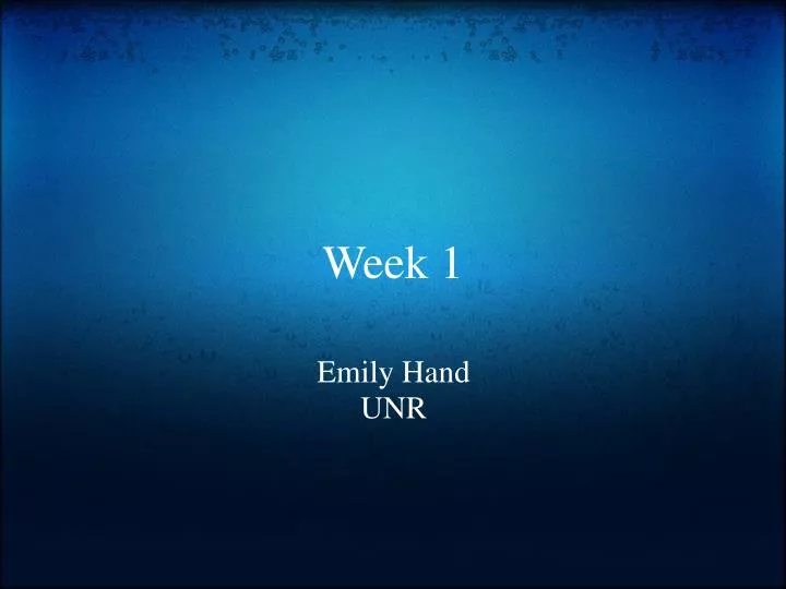 PPT - Week 1 PowerPoint Presentation, free download - ID:5424489