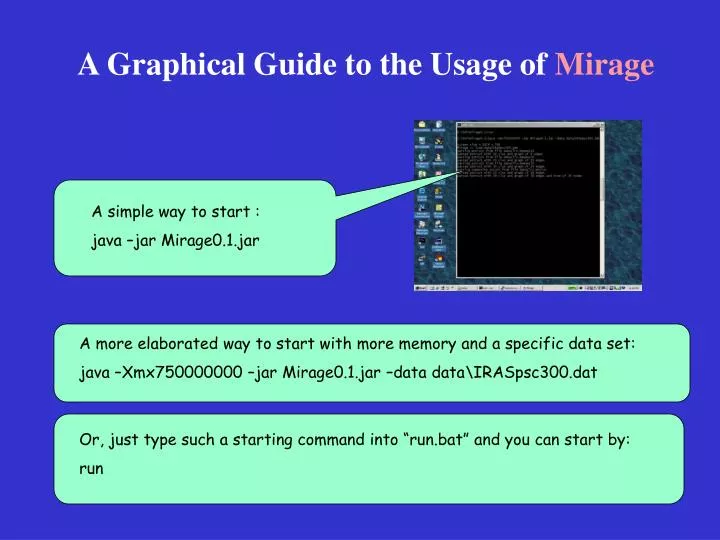 PPT - A Graphical Guide to the Usage of Mirage PowerPoint Presentation ...