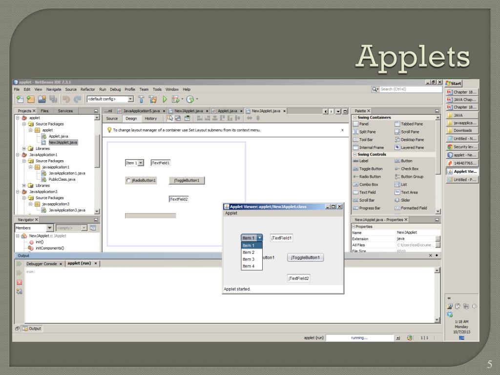 Ppt Java Chapter 4 Applet And Advanced Graphic Multimedia Input And Output Powerpoint