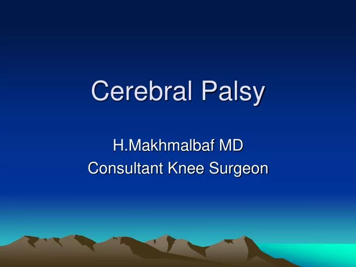 PPT - Cerebral Palsy PowerPoint Presentation, free download - ID:5425952